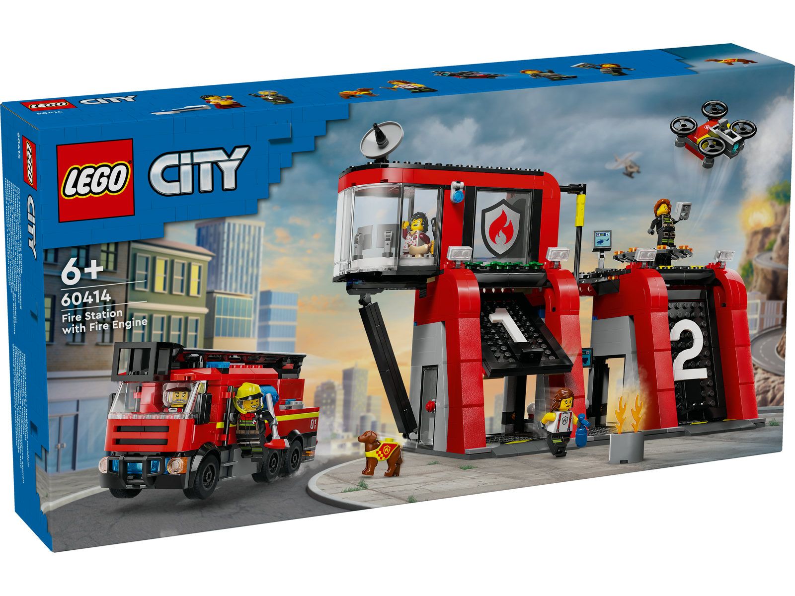 LEGO 60414 Feuerwehrstation mit Drehleiterfahrzeug | City | VSR Spielwaren